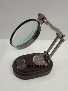 Art Deco Magnifying Glass Movable Lens, Nautical Magnifier, Antique Map ...
