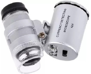 Bs Spy LED & UV Light 60x Microscope Lens Magnifying Glass With Pocket ...
