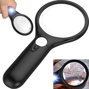 NEW VERMA TORCH MAGNIFIER Handheld Magnifier Glass ,Book ,Newspaper ...