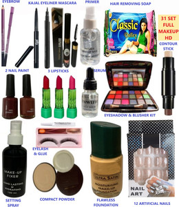 INWISH All in one Full makeup set combo kit of 31 cosmetics Products ...