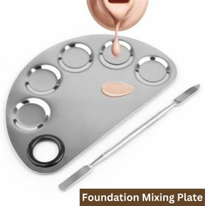 SIYDHA Foundation Mixing Plate / Foundation Mixing Palette - Stainless ...