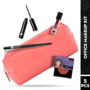SUGAR Cosmetics Office Makeup Kit (Mini Lipstick+Mini Blush+ Intense ...