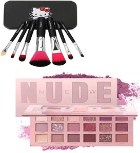 NITAJ Mini Kitty Brush Set, Nude Edition Eyeshadow palette - Price in ...