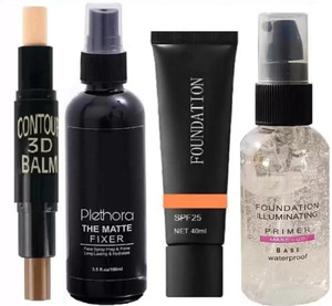 SAVSUBH 3D Balm Stick + Foundation + Matte Fixer+ Illuminating Makeup ...