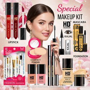 HD Fashion 14 Pcs All Beauty Kit: Flawless Base, Dramatic Eyes, Makeup ...