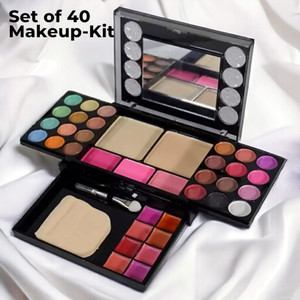 NYN Makeup Kit - Eye-Shadows, Lip Colors, Blushes, Sponges, Brushes ...