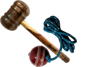 LCARNO Premium Wood Cricket Bat Knocking Mallet with Hanging Leather ...