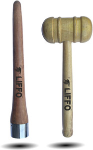 Liffo Mallet Hammer for Knocking Cricket Bat and Grip Cone Wooden Combo ...