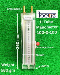 Locus U-Tube Manometer: Precision Pressure Measurement 100-0-100 MMWC ...
