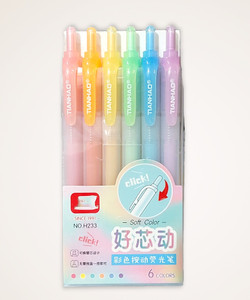 Flipkart.com | triple paper Click Soft Color Highlighters Pen Set ...