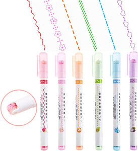 Flipkart.com | FEBRINA Linear Roller Color Pens Highlighters with 6 ...