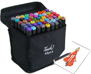 Flipkart.com | Rewop 48 PCS Markers Dual Tips Permanent Art Markers Pen ...