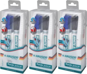 Flipkart.com | HAUSER Whiteboard Markers + Duster Set (Set of 3 ...
