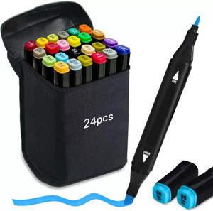 Flipkart.com | URBANHUDA 24 Pcs Colors Dual Tip Art Markers Coloring ...
