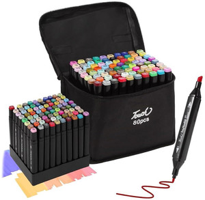 Flipkart.com | HASTHIP 80 Colors Alcohol Markers, Dual Tip Permanent ...