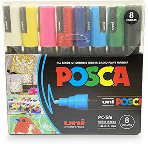 Flipkart.com | uni-ball Posca C5MRCS8 5M 1.8-2.5 mm Bullet Shaped ...