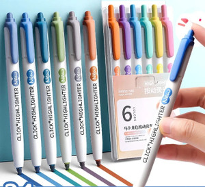 Flipkart.com | triple paper Click Pen Stick Shape Highlighters | Press ...