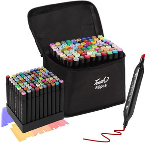 Flipkart.com | Dvn 80 Colors Alcohol Based Dual Head Broad and Fine Tip ...