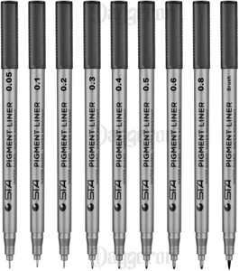 Flipkart.com | Daggeron Micro-Pen Fineliner, Pigment Liner Multiliner ...