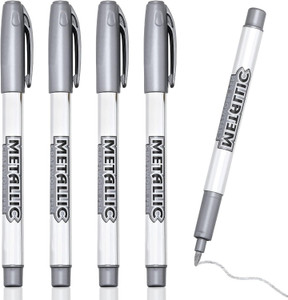 Flipkart.com | Like it Silver Pen Metallic Marker Pen,Drawing Markers ...