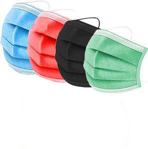 Mango People Pack of 100 Multicolor Surgical face mask With Nose-Pin ...