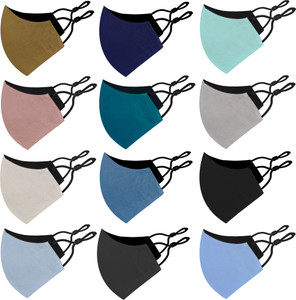 BILDOS 4 Layer Masks For Men Cotton Cloth Face Mask with Adjustable Ear ...