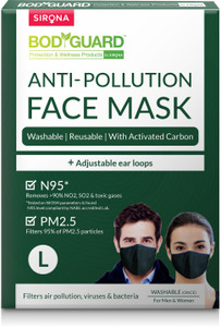 BodyGuard N95 + PM2.5 Reusable Anti Pollution Face Mask with Activated ...