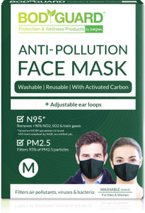 BodyGuard N95 + PM2.5 Reusable Anti Pollution Face Mask with Activated ...