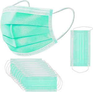 Risezag Surgical Mask with Nose Pin Medical Green Face Mask Surgical ...