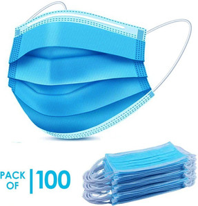 KGKR Surgical Mask With Melt Blown Fabric Layer Blue-100 Non-Reusable ...