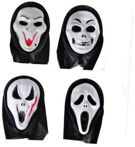 VK MART Horror Halloween Funny Ghost Snake Long Scary Mask Pack Of 4 ...