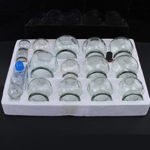 ACUPRESSUREMART Hijama Fire Glass Cups Set of 16 Pieces for Fire ...
