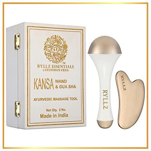 RYLLZ ESSENTIALS REKWG-001 Kansa Wand & Kansa Gua Sha set | Pure Kansa ...