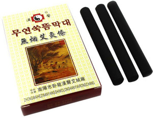 ACUPRESSUREMART Black Traditional Smokeless Moxa Sticks Roll 14*110mm ...