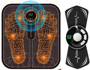 ERVY Foot Massager, USB Rechargeable with 8 Modes 19 intensities LCD ...