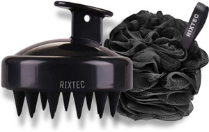 RIXTEC Shampoo Brush & Bath Loofah Sponge Scalp Massager Brush | Helps ...