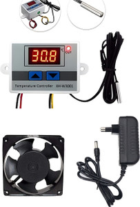 INDOUS 12V XHW3001 Temperature Controller 3 Inch (80mm) DC Fan 12V ...