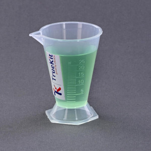TRUEKIT Transparent Plastic Beaker Cup Conical Measure with Graduation ...
