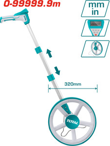 TOTAL Professional Digital Distance Measuring Wheel For Accurate Survey ...