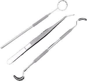 hospiclub Dental Instrument Set of 3 Dental Mirror HD, Dental Probe ...