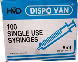 hmd Dispovan Disposable 5ml injection syringe/medical syringe(Pack of ...