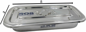 BOS MEDICARE Medical Reusable Dressing Tray 8x3 With LID Heavy ...