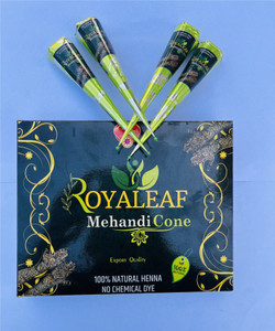 ROYALEAF Best 100% Pure Mehendi Cone Natural Mehendi (Pack of 12 ...