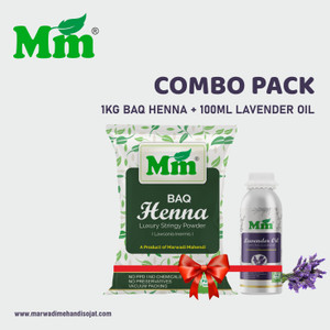 MM BAQ HENNA POWDER(1KG) WITH LAVENDER OIL(100ML) FOR MAKING HENNA ...