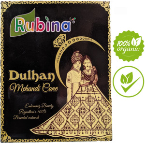 Rubina Mehendi Cone 12pc in 1 box,made from 100%pure leaf of natural ...