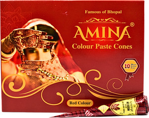 Amina Red Instant Mehendi Cone | Tattoo Mehndi | Color Paste | Outline ...