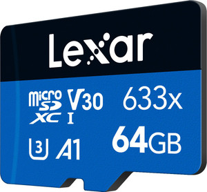 Lexar LSDMI64GBB633A 633x 64 MicroSDHC Class 10 100 MB/s Memory Card ...