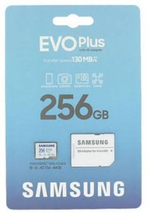 SAMSUNG 256 GB MicroSDXC Class 10 160 MB/s Memory Card (With Adapter ...
