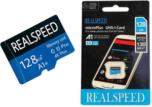 Realspeed A1HD PLUS 128 GB MMC Micro Card Class 10 130 MB/s Memory Card ...