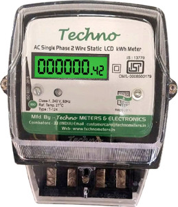 TECHNO TMCB01M - SINGLE PHASE ENERGY METER (10-40 A) Metal Electrical ...